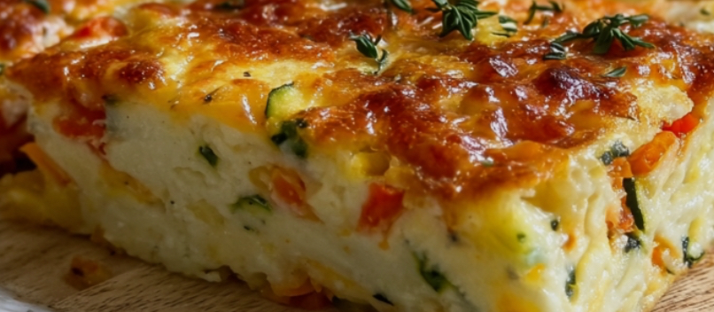 Cheesy Vegetable Frittata with Savory Sauce – MOMS COOKING
