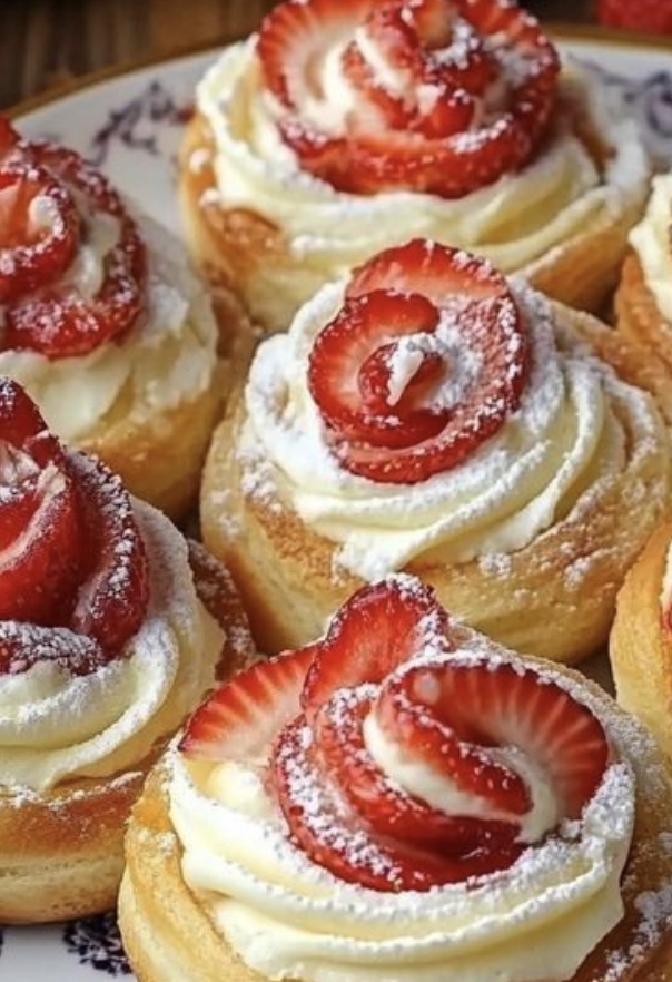 delightful strawberry cream pastries – MOMS COOKING