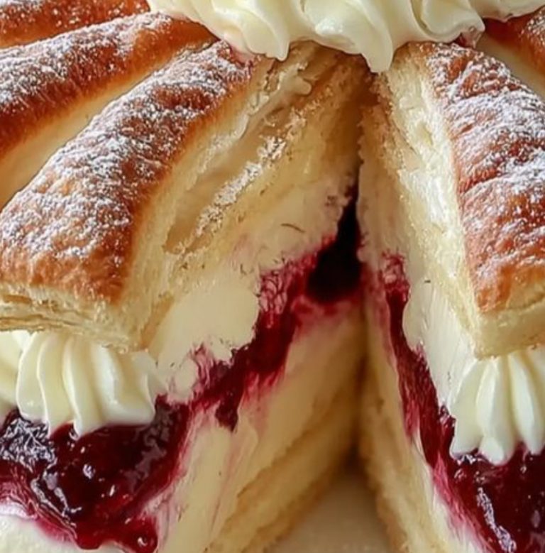 Puff Pastry Cream and Jam Cake – MOMS COOKING