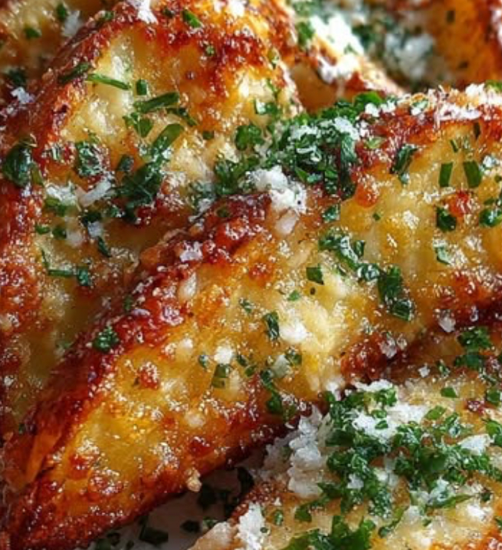 Crispy Garlic Parmesan Potato Wedges – MOMS COOKING